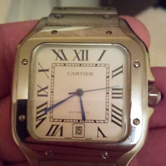Cartier | Accessories | Cartier Silver Watch With White Dial | Poshmark
